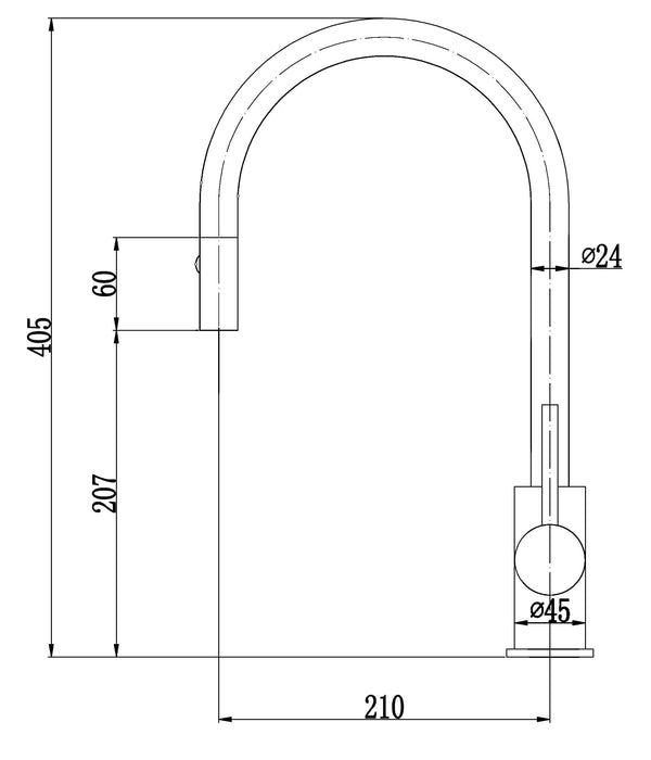 Brushed Gold Gooseneck Pull Out Kitchen Tap - Designed for Everyday ...
