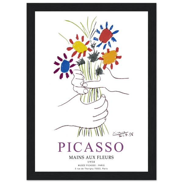 Pablo Picasso Hands With Flowers 1958 Artwork Poster | Fiori - Fiori ...